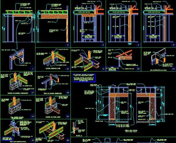 CAD Drawings Free Download: Framing Details - CAD Drawings Download