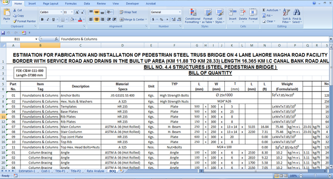 Concrete Calculator - Concrete Quantities Estimation Excel Sheets