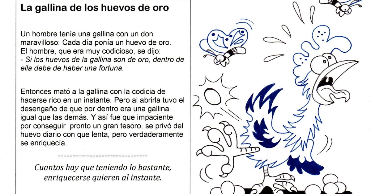 El Rincón de las Melli: FÁBULA: La gallina de los huevos de oro (para ...