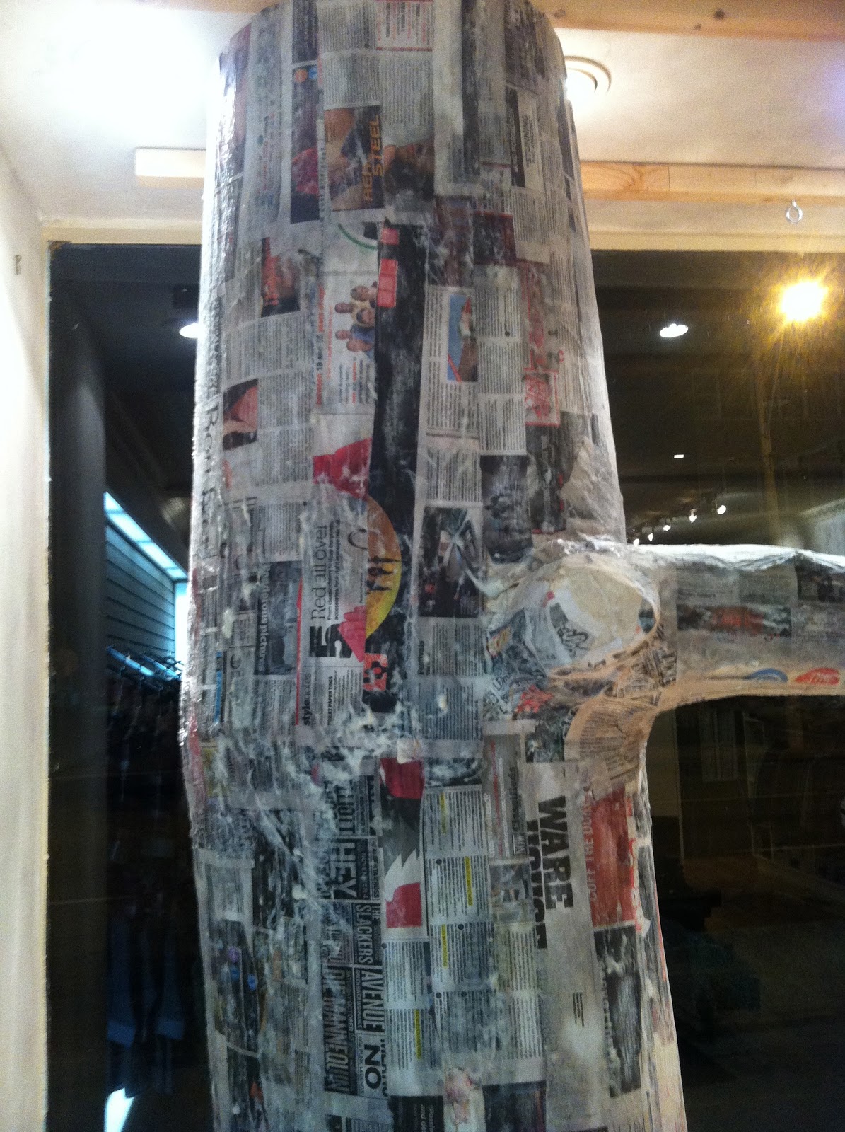 Marmalade Skies: Paper Mache Tree Window Display