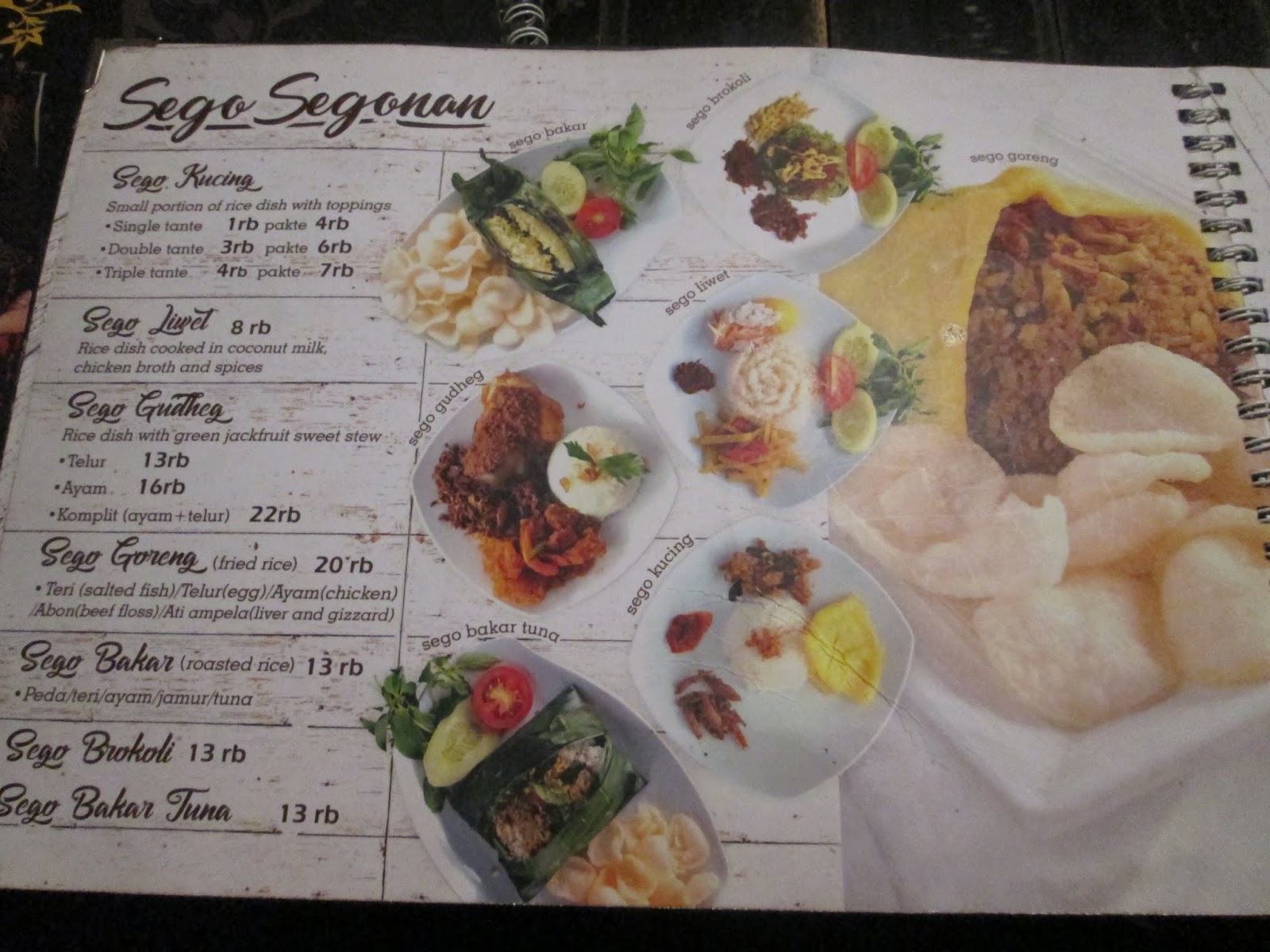 Menu dan harga : House of Raminten Jogja - LEARNER OF LIFE