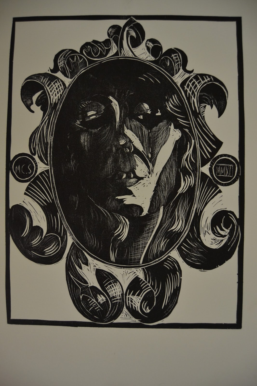 Aprendiz de Grabado: RESIGNACIÓN (Linografía)