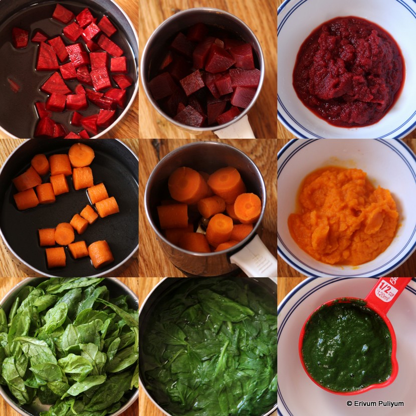 Erivum Puliyum: Colorful Parathas | Tricolor Parathas(Step by Step Pics ...