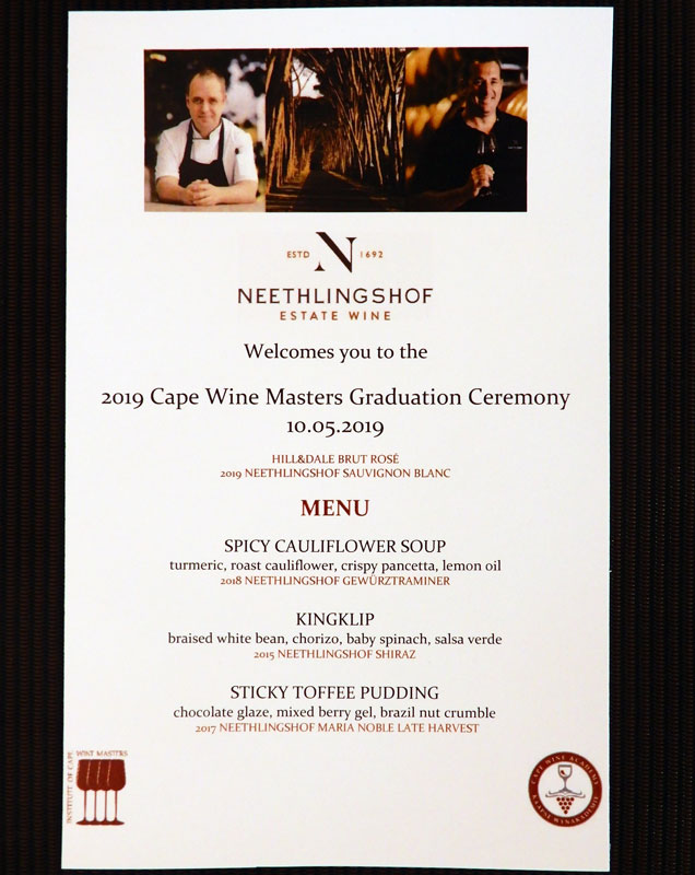 .: Cape Wine Master Graduation Lunch at Neethlingshof