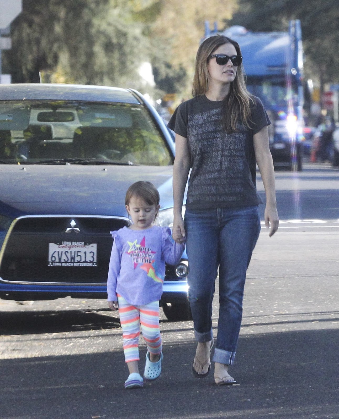 Rachel Bilson taking her daughter Briar Rose for a stroll around the ...