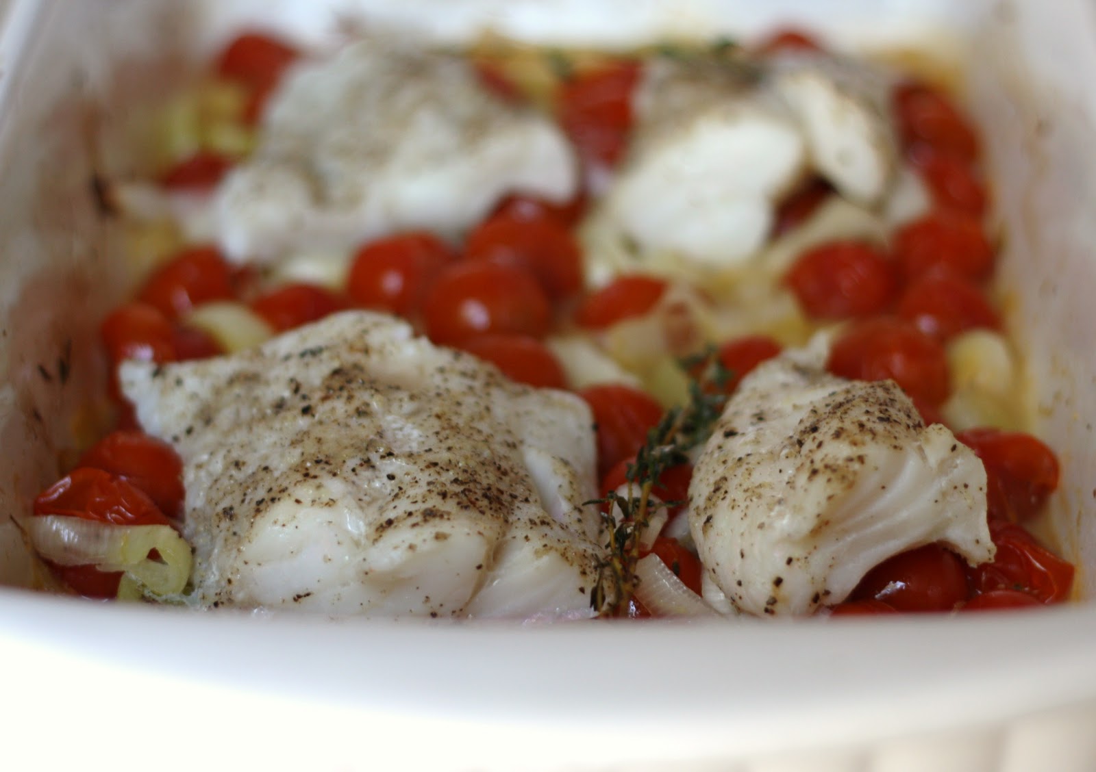 what's for dinner?: cod with leeks and tomatoes... 35 minutes