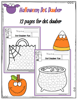 Halloween Dot Dauber Fun ~ Preschool Printables