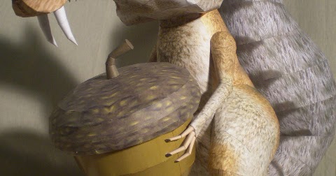 Ice Age - Realistic Scrat Papercraft | Papercraft Paradise ...