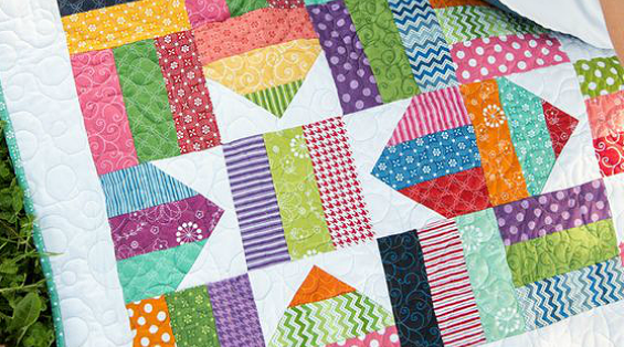 Colorful Patchwork Quilt-Free Tutorial