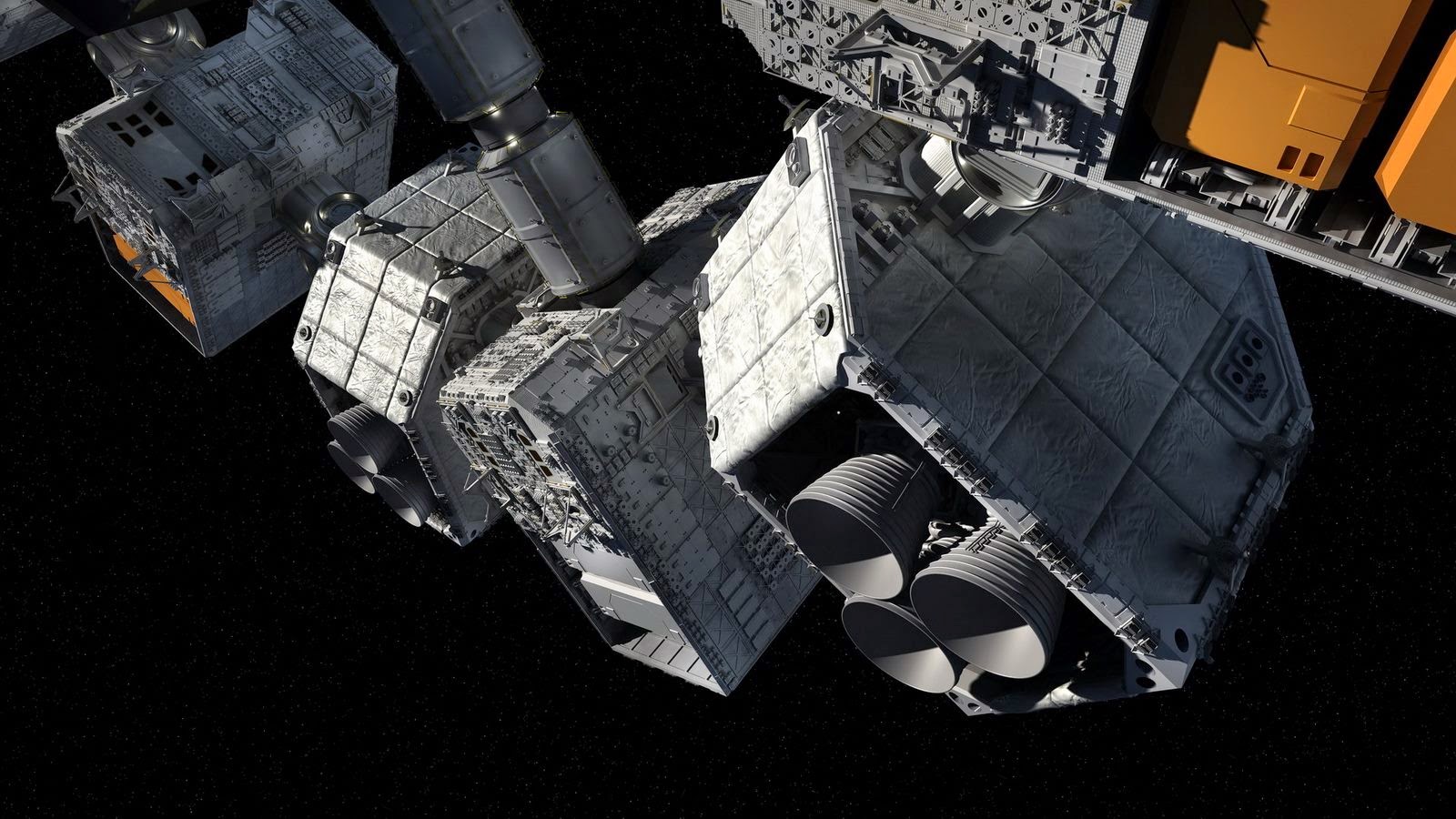 Soaring INTERSTELLAR Spaceship Concept Art by Steve Burg « Film Sketchr