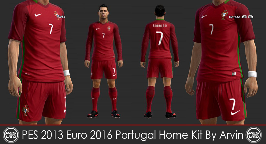 pes-modif: PES 2013 Euro 2016 Portugal Home Kit By Arvin