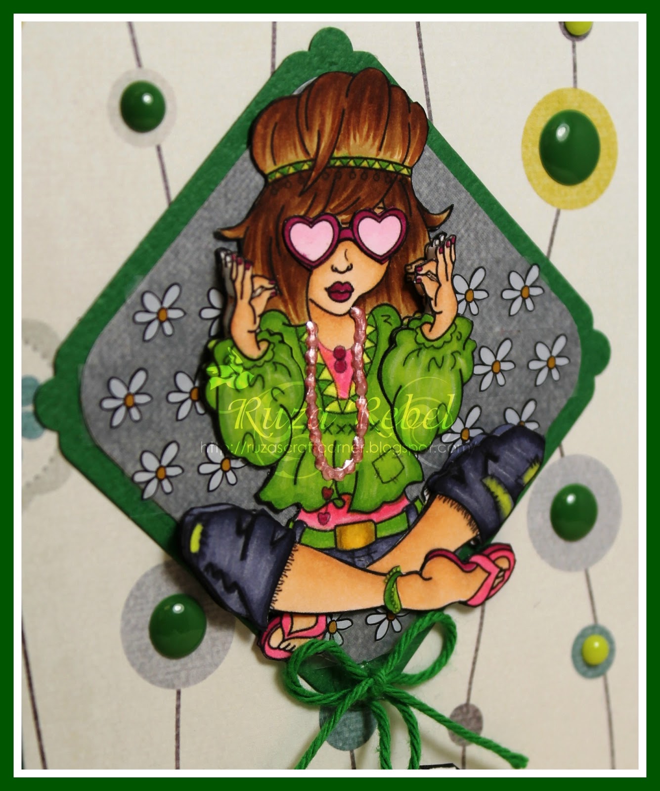 Whimsy Stamps Challenge Blog: Hippie Chick Peace ...