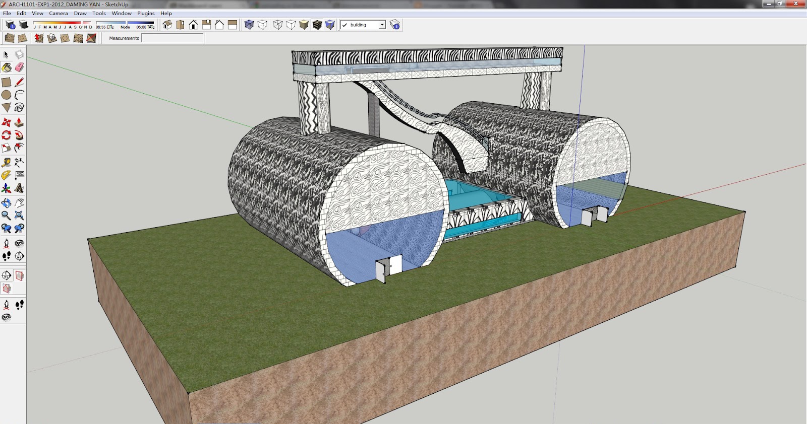 Yusuke: My final sketchup model