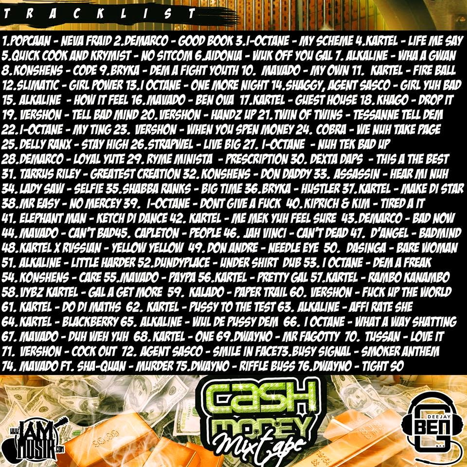 DJ BEN G - CASH MONEY MIXTAPE | REGGAETAPESHOP