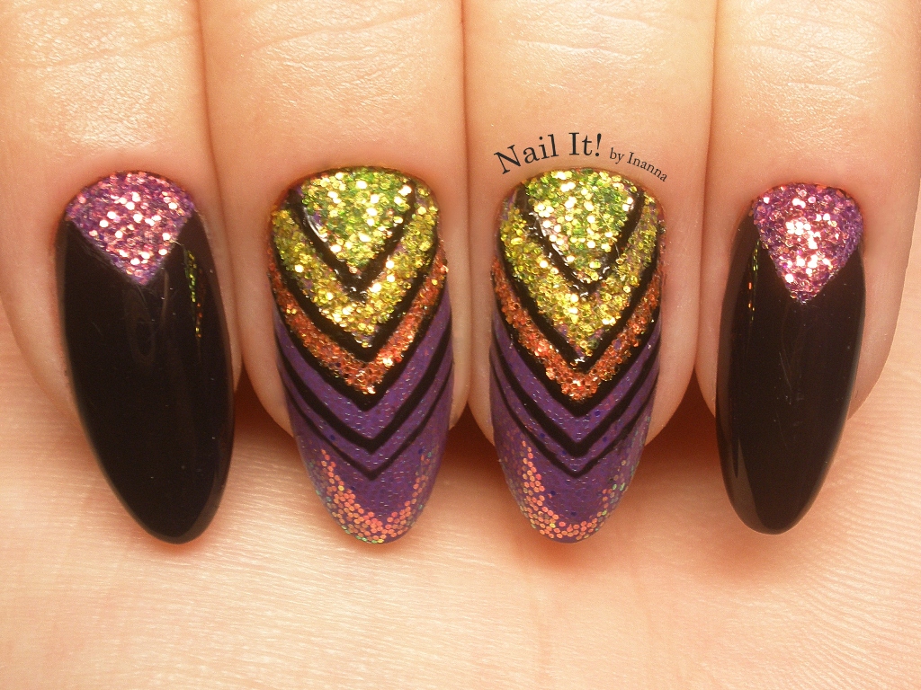 Indigo Nails Pixel Effect Neon Nail Art | NAIL IT! by Inanna