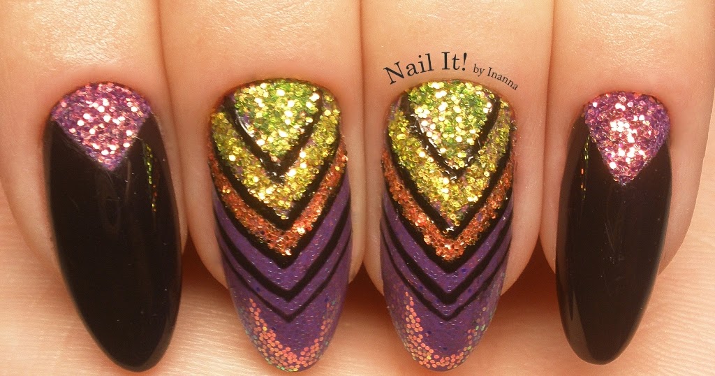 Indigo Nails Pixel Effect Neon Nail Art | NAIL IT! by Inanna