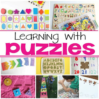 Make Puzzles New Again: Simple Sensory Bin for Kids | School Time Snippets