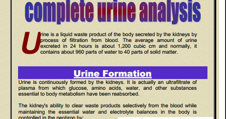 Complete Urine analysis book