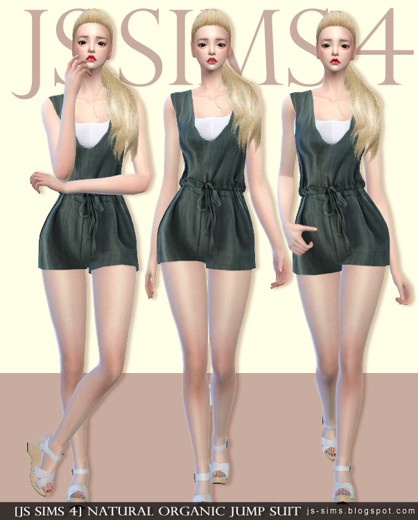 [JS SIMS 4] Natural Organic Jump Suit－JS SIMS｜痞客邦