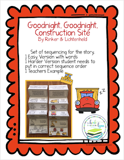 GOODNIGHT, GOODNIGHT, CONSTRUCTION SITE LARGE SEQUENCING CRAFT ~ Book ...