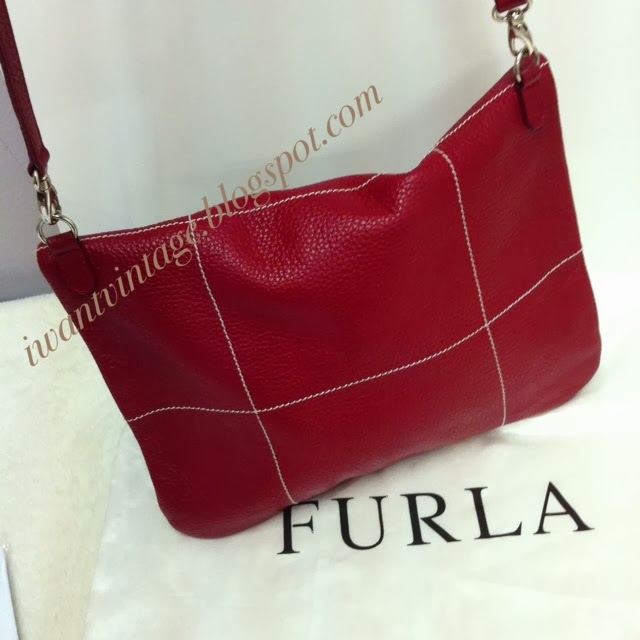 I Want Vintage | Vintage Designer Handbags: Furla Red Leather Top ...