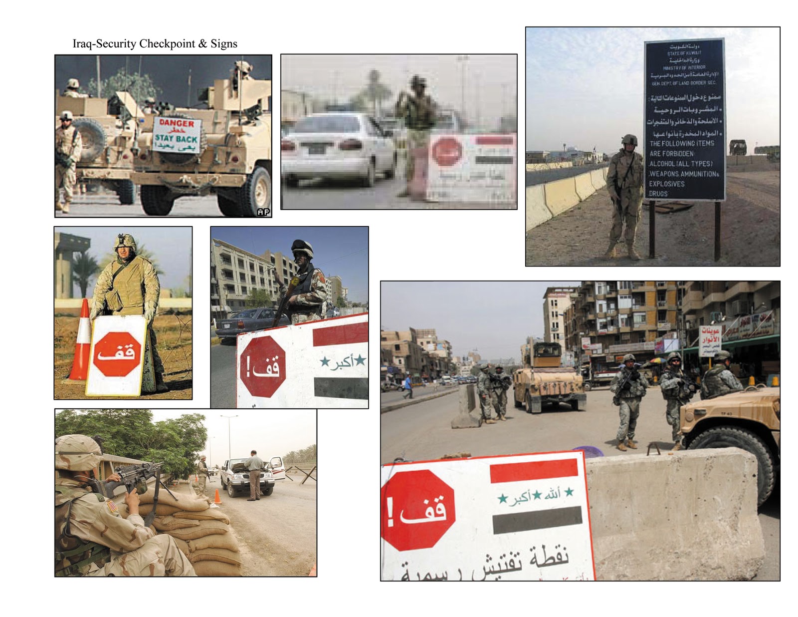 Gamer Architect: 20mm Iraqi Road Signs and Such