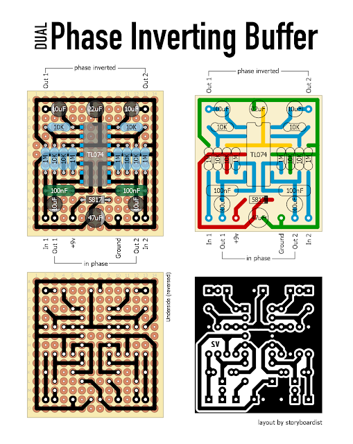 Perf and PCB Effects Layouts: Inverting Phase Buffer