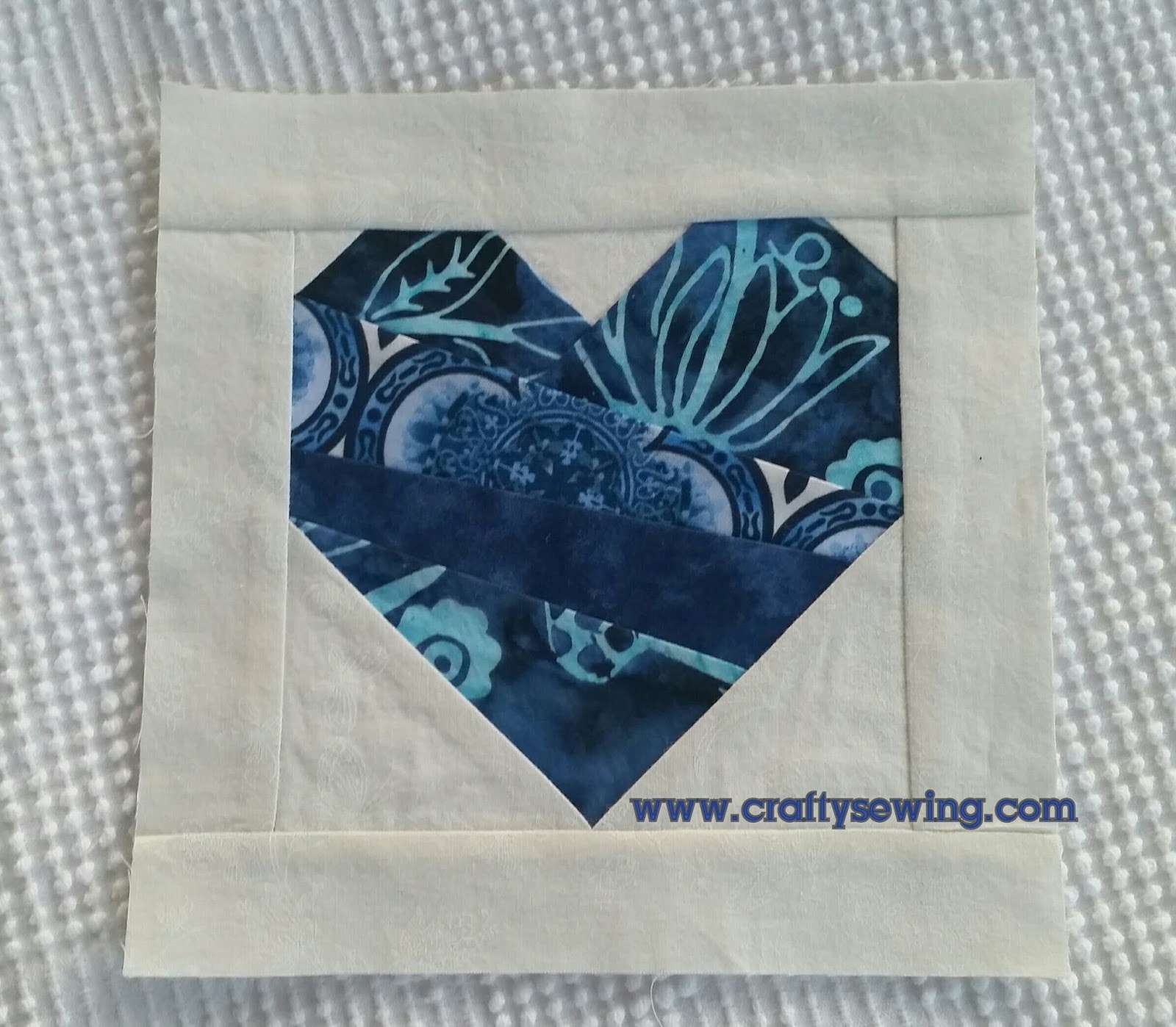 Crafty Sewing & Quilting: Free Crazee Patch Paper Pieced Heart