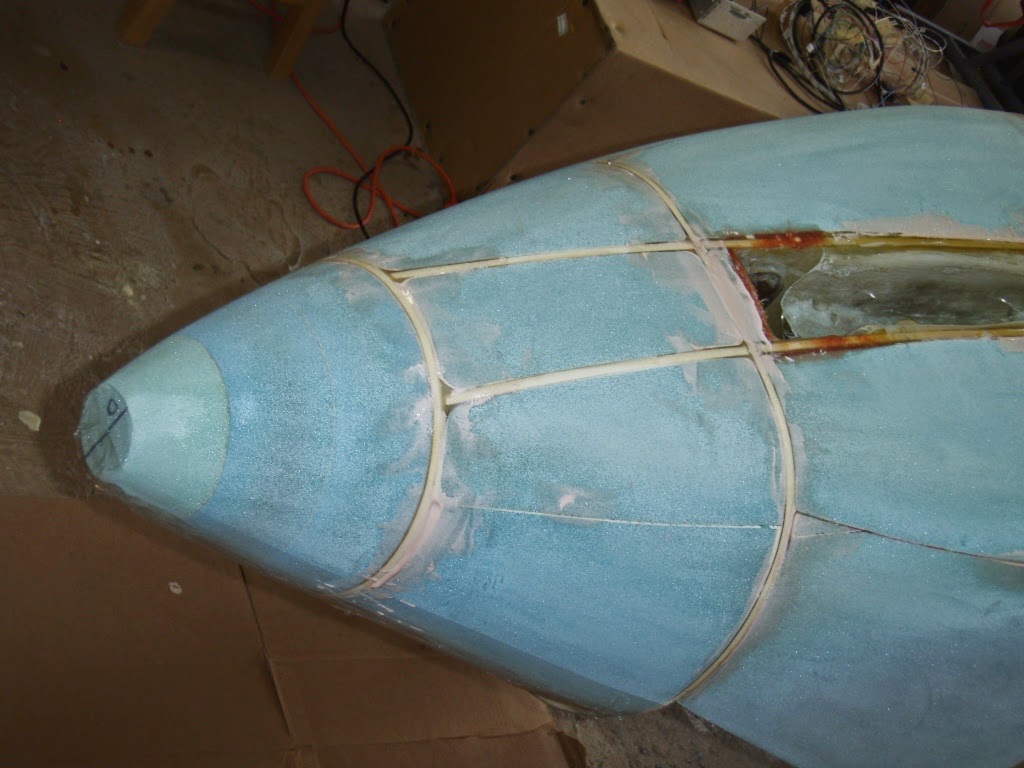The Long Ez Build Forward Nose Assembly And Bottom Glass 2986
