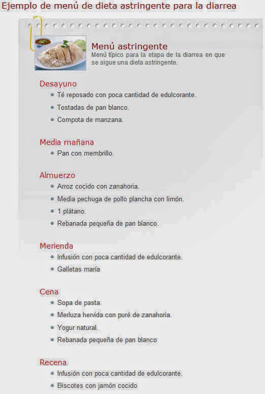A l .m a. s a m ...: Ejemplo de menú de dieta astringente para la diarrea