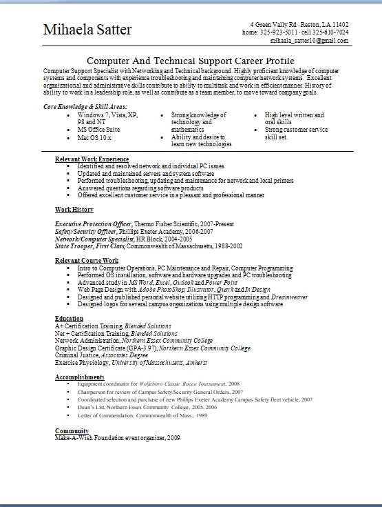 Executive Protection Officer Sample Resume Format in Word Free Download