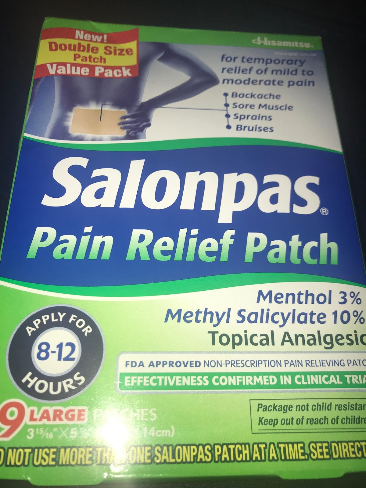 Holiday Aches and Pains? Check out Salonpas Double Size Patch Value Pack