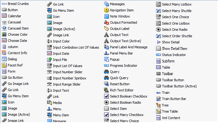 ADF Faces Components