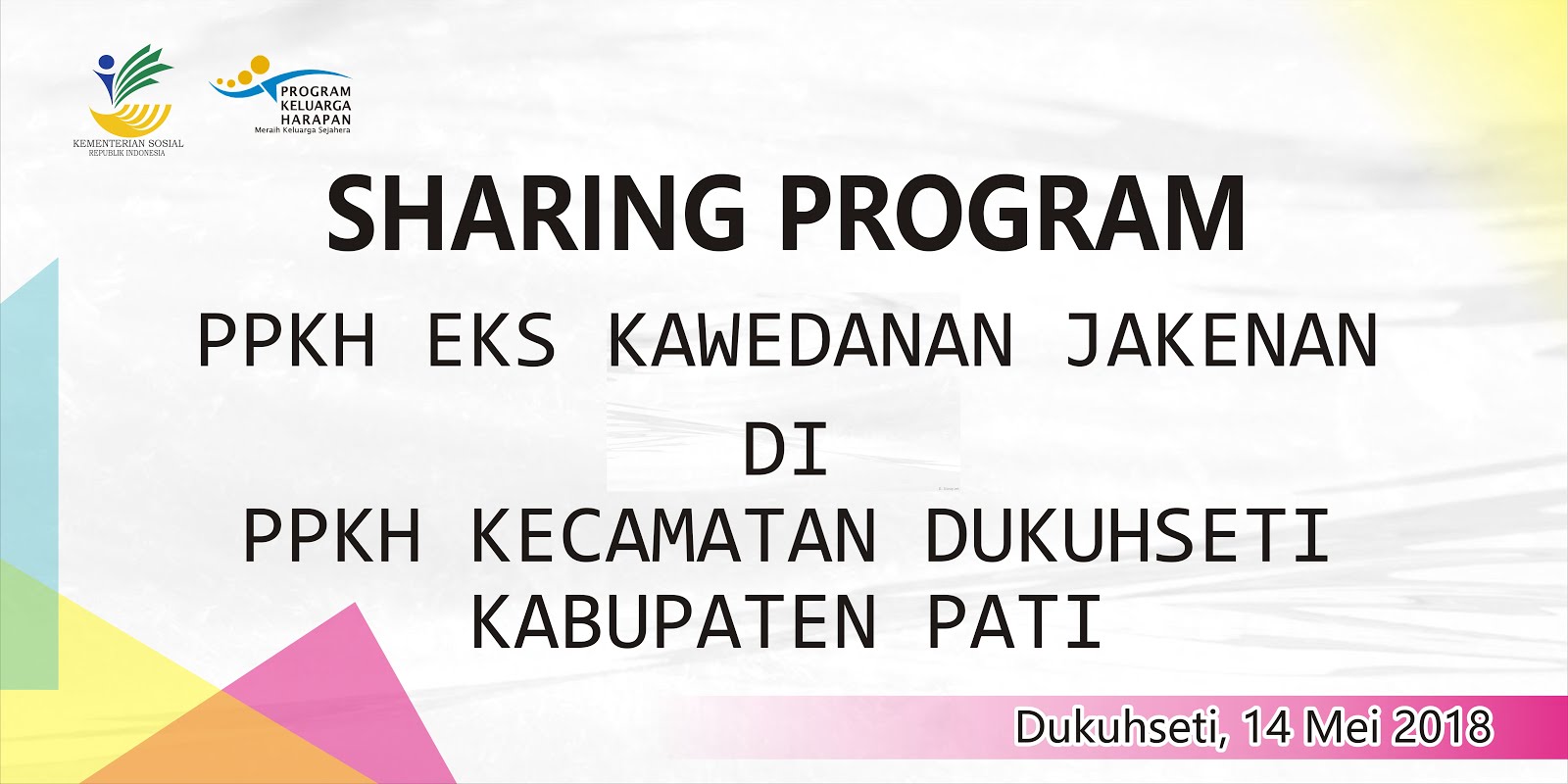 Banner untuk Study Banding / Sharing Program - Design Banner Pamflete