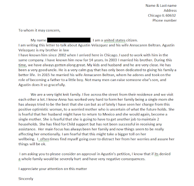 Immigration 601A HARSHIP LETTER EXAMPLES