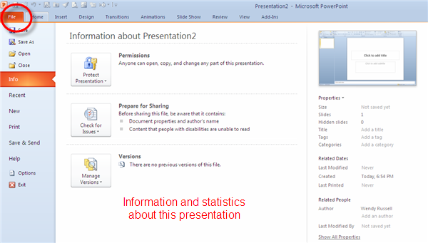 PPT Background Archive: 1.2 PowerPoint 2010 File Tab