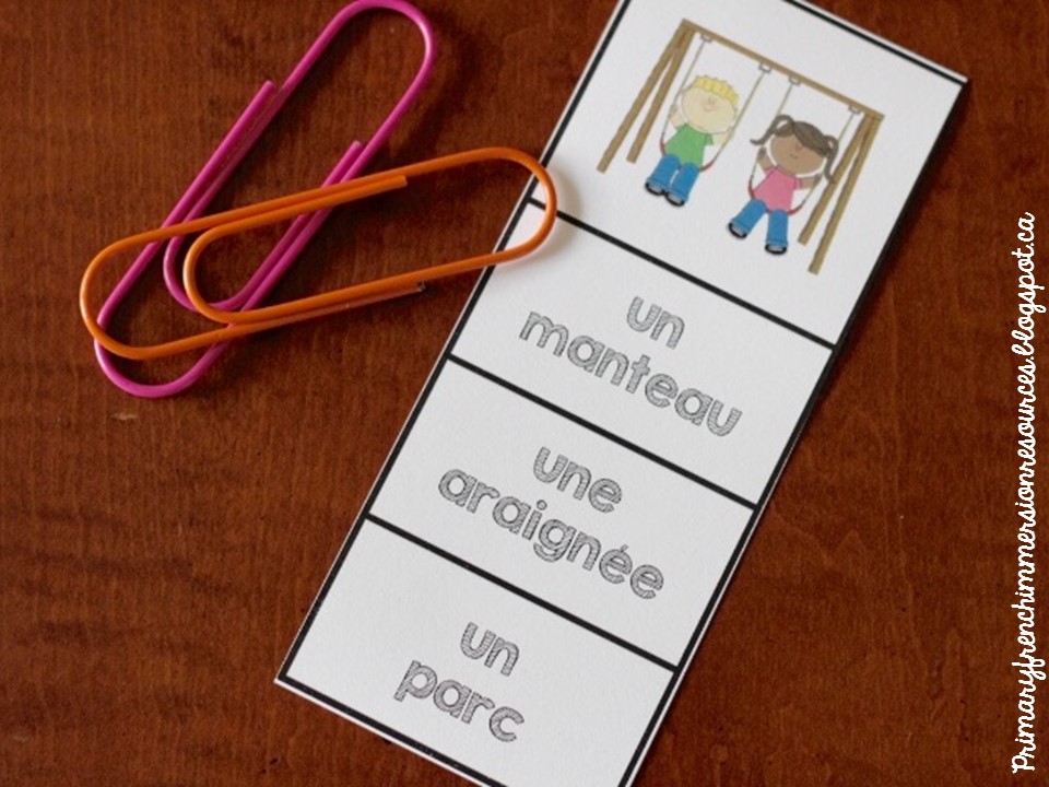 Centre ideas for FSL - Primary French Immersion Resources