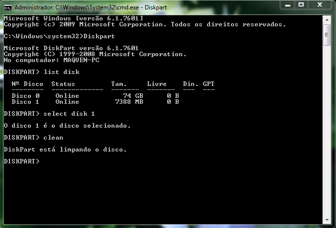 SÓ PEN DRIVE: Formatar pen drive pelo CMD (DOS) Passo a Passo
