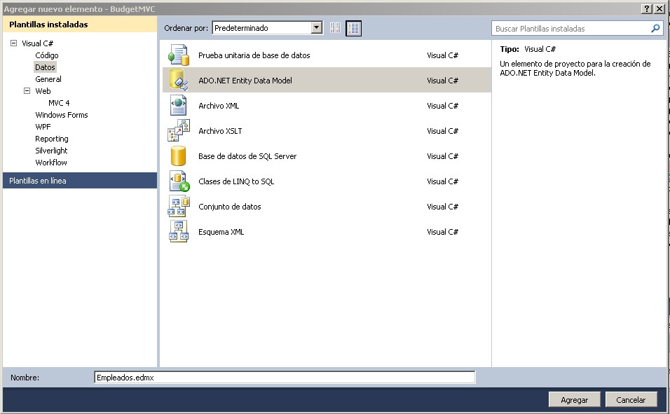 Desarrollonet Aplicación Aspnet Mvc Y Adonet Entity Framework