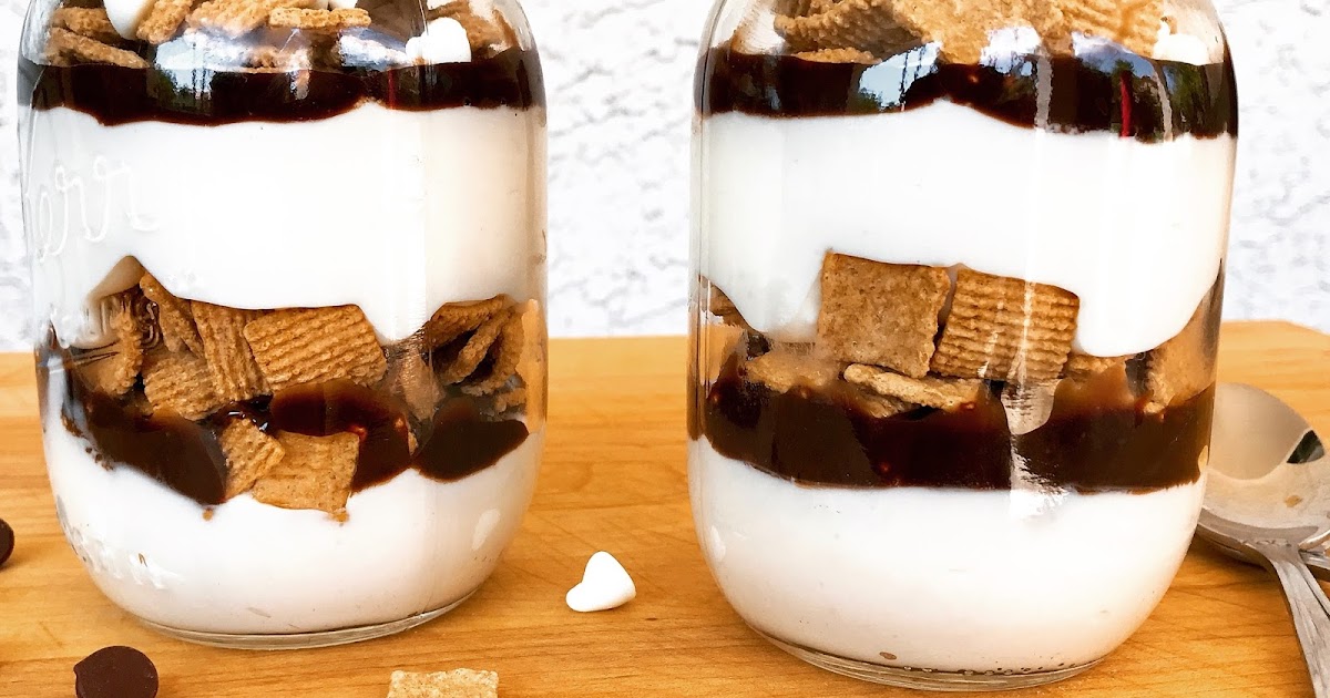 White Chocolate Parfaits with Grahams and Chips