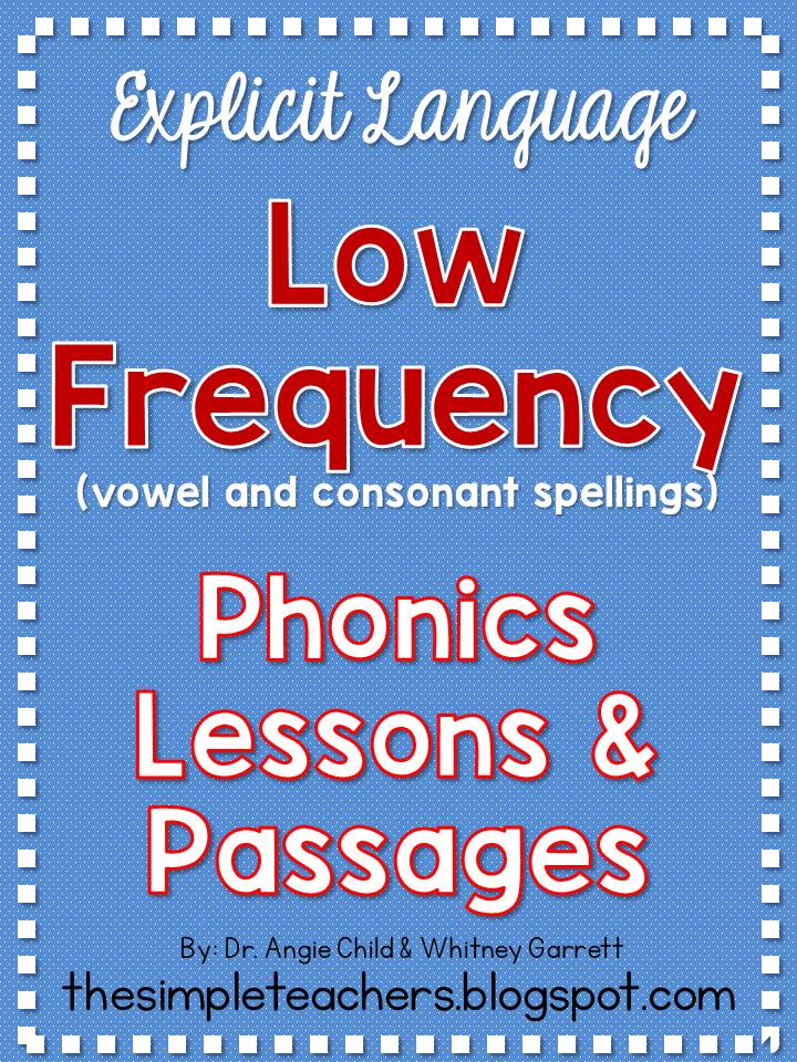 The Simple Teachers: Low Frequency Phonics Lessons and Decodable Passages