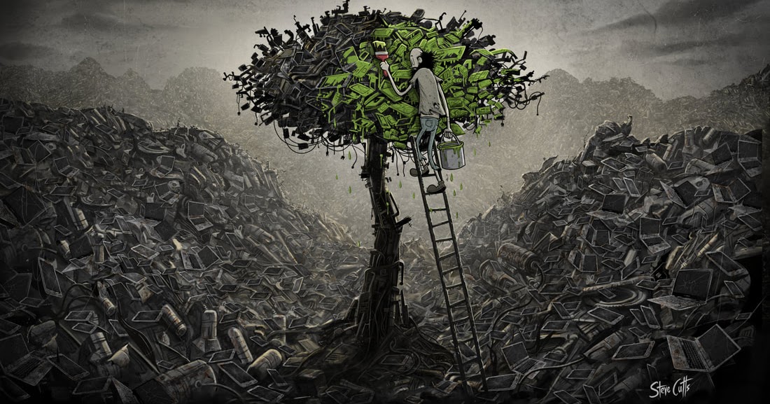 ΑΣΠΡΟ | ΜΑΥΡΟ: Steve Cutts: animation and illustration videos