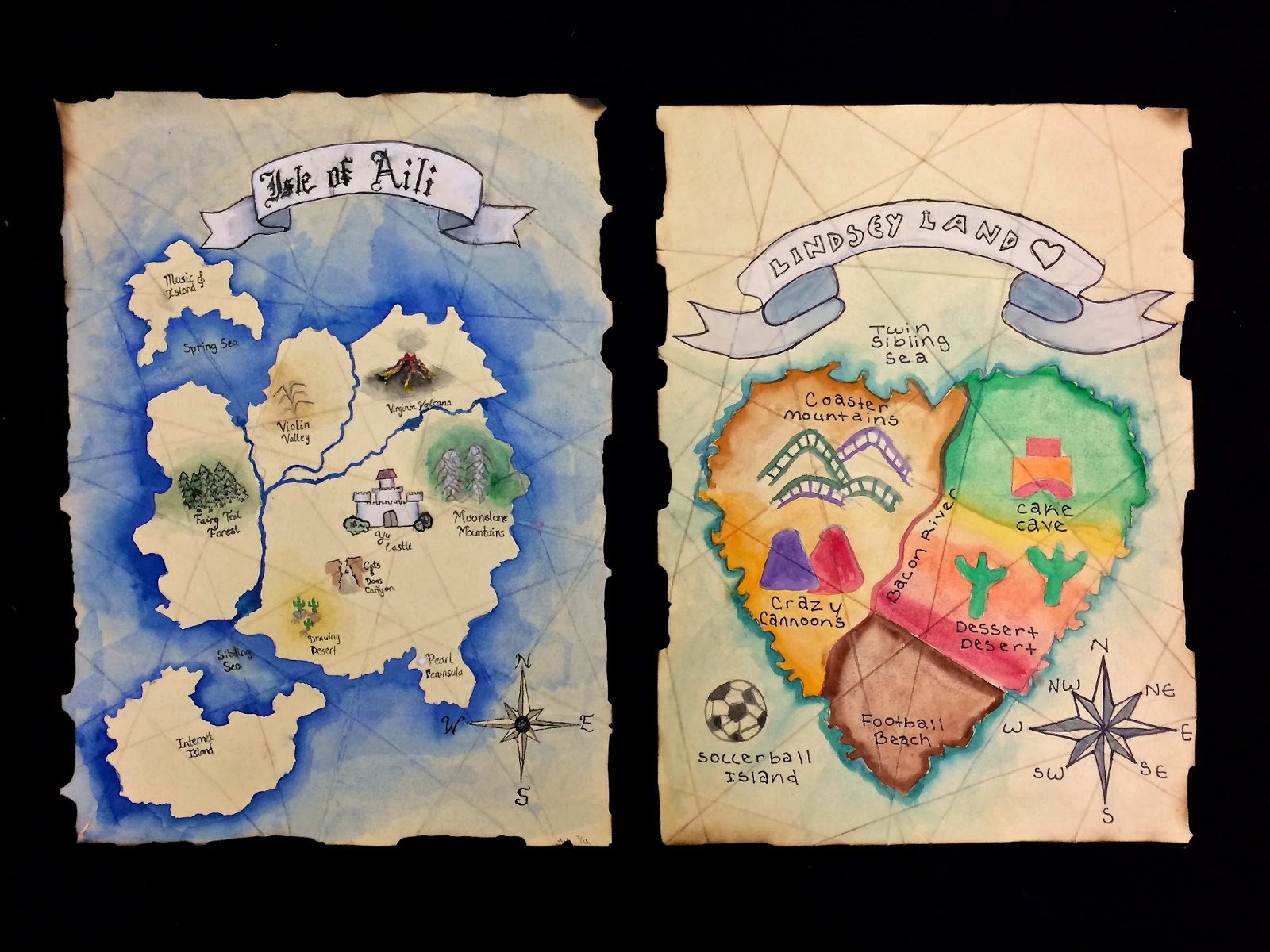 Sixth Grade Art with Mrs. Baxter: Identity Maps-Watercolor