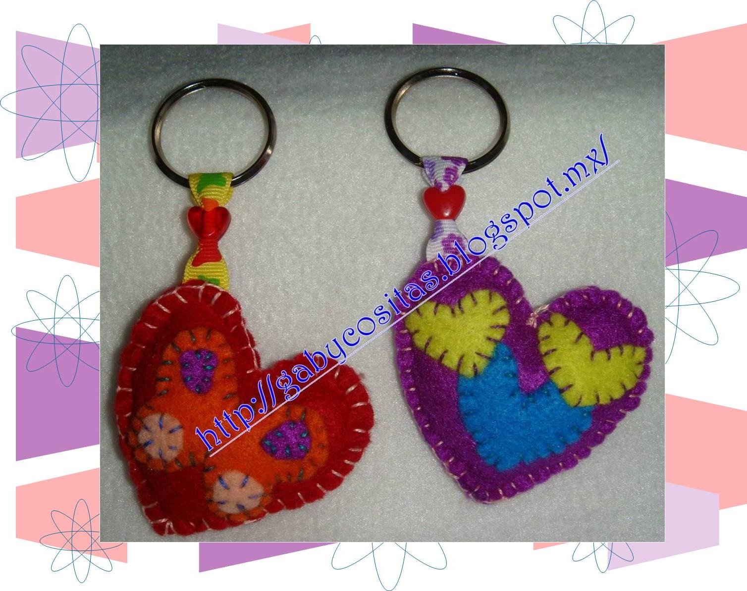 Gaby Cositas: Llaveros de fieltro
