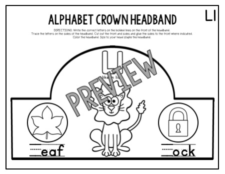 Emily Jane Creates: CROWN HEADBANDS-Alphabet, Blends, Digraphs, Magic e ...
