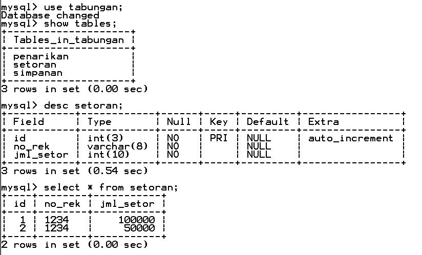 MODULE RPL : PERINTAH COMMIT SAVEPOINT ,DAN ROLLBACK