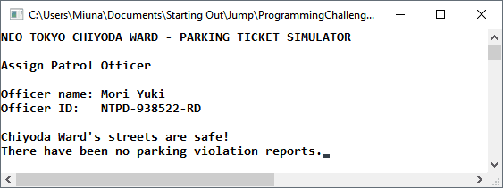My C Playground Programming Challenge 14 14 Parking Ticket Simulator