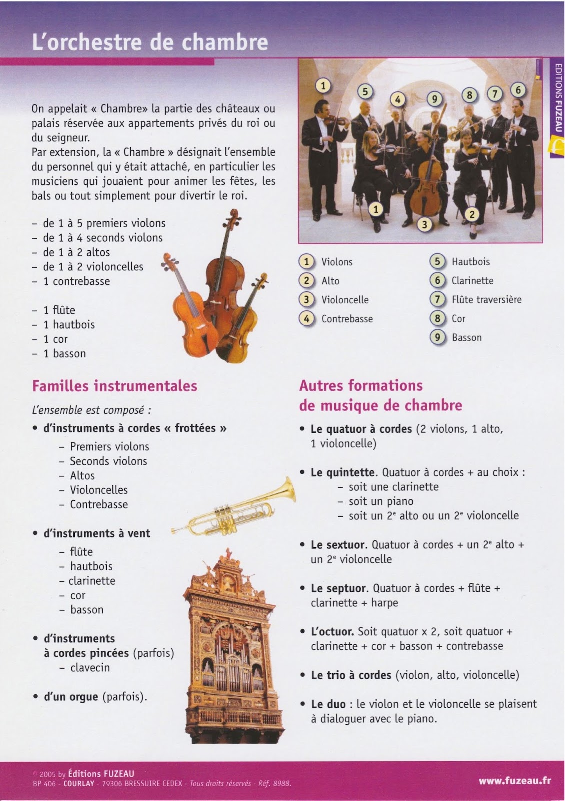 Les familles instrumentales