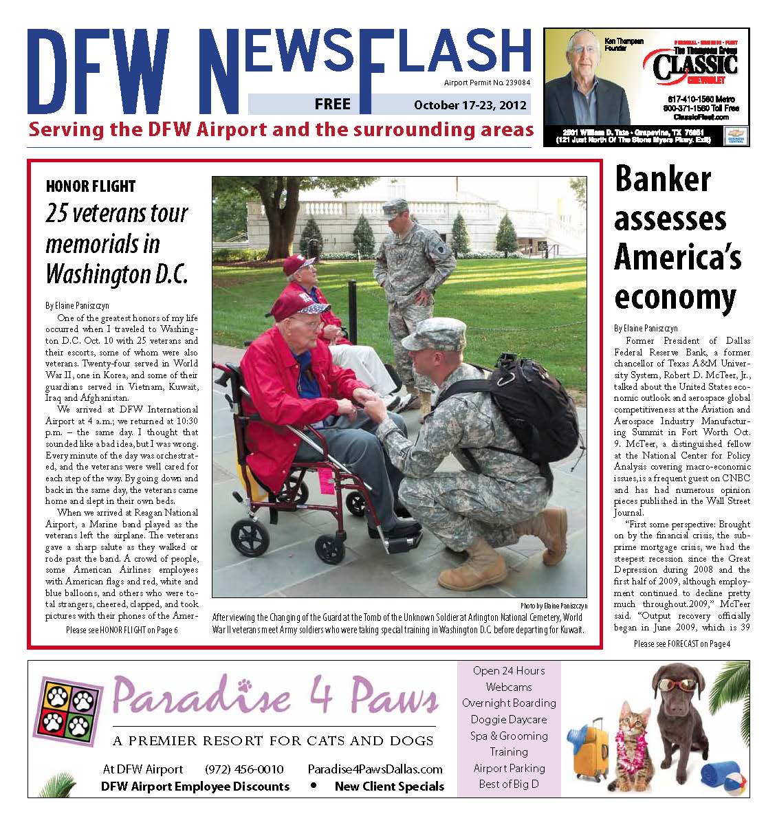 Honor Flight Fort Worth: DFW News Flash 10-17 Article
