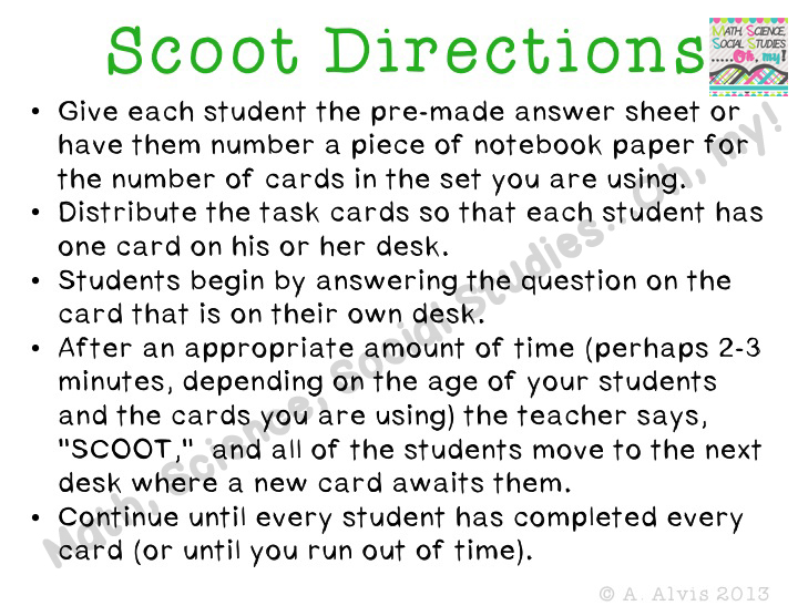 How to use task cards in your classroom: SCOOT | Technically Speaking ...